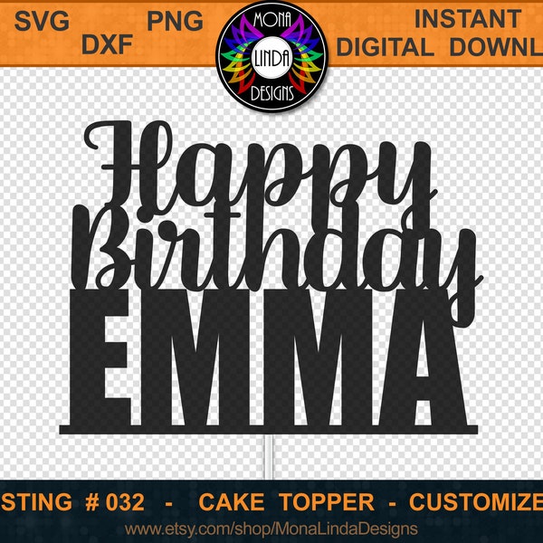 Emma Cake Topper - Etsy Australia