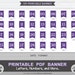 Printable PDF BANNER / Purple and White Printable PDF Alphabet Letter ...