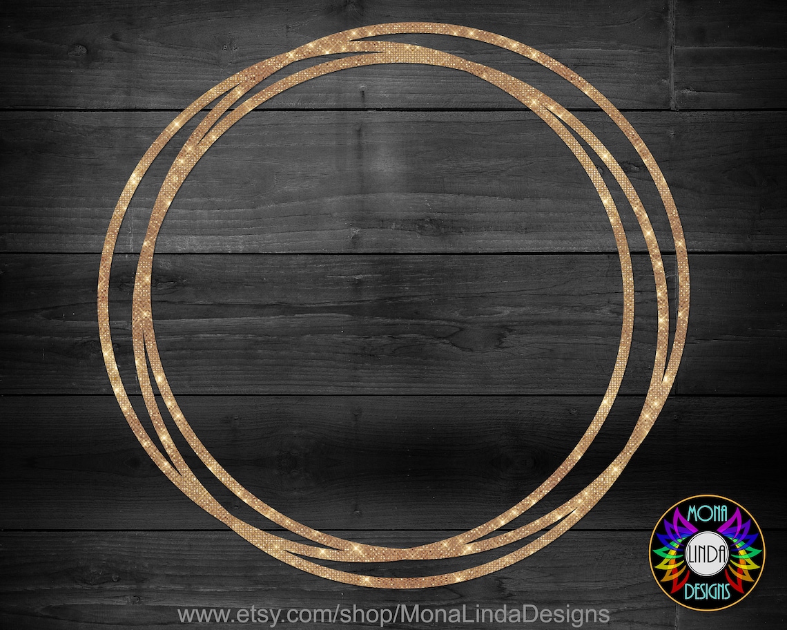 DIY Circle Monogram Border SVG Simple Wreath Svg Frame Svg | Etsy