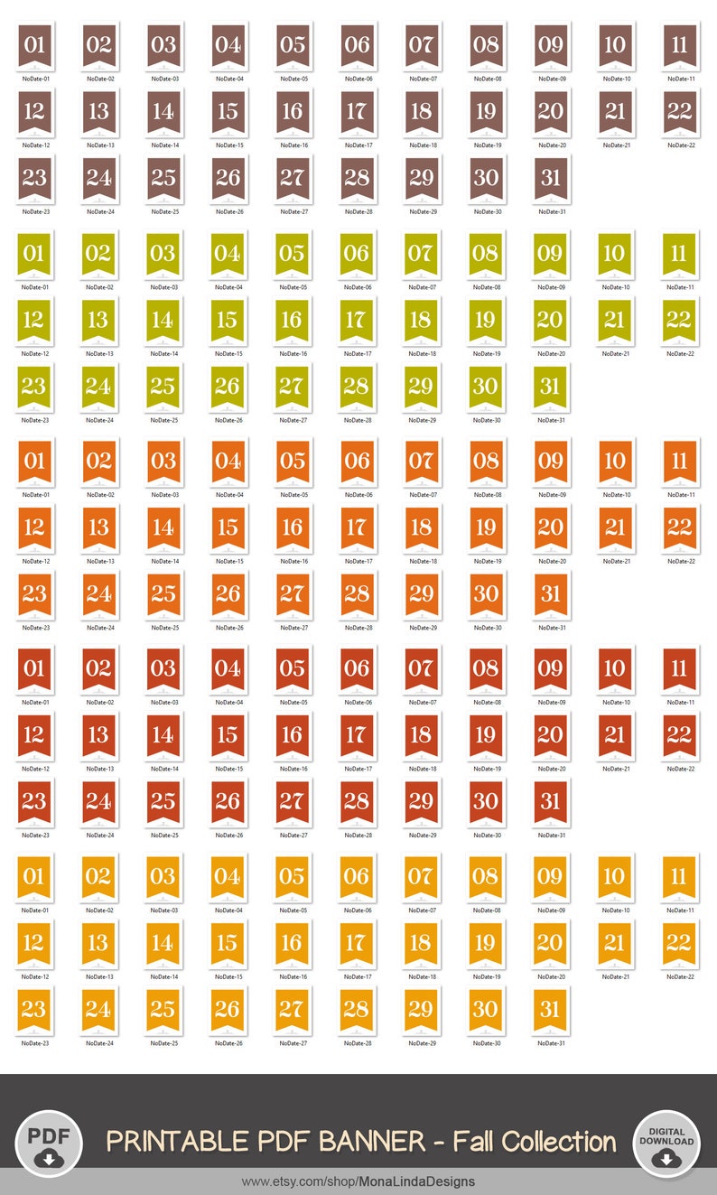 PRINTABLE PDF BANNER Fall Banner Autumn Banner Fall | Etsy