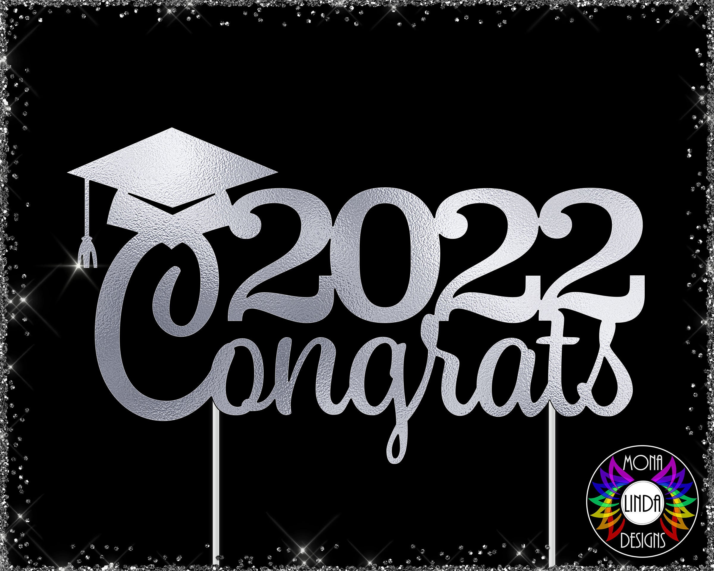 Cake Topper Congrats Grad 2022 SVG PNG DXF Cutting File | Etsy