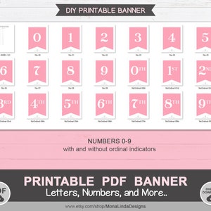 Pink Printable PDF Banner,printable Alphabet Letter Banner,printable ...