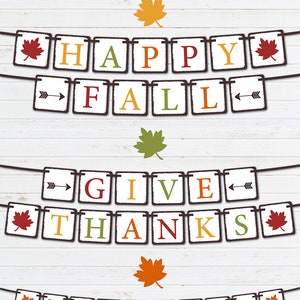 Printable Fall BANNER - PDF, Fall Banner, Printable Square Banner ...