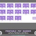Purple Printable PDF Banner,printable Alphabet Letter Banner,printable ...