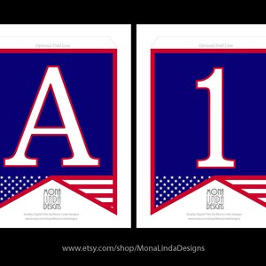 Red White and Blue Printable PDF Banner / USA Flag Printable PDF ...