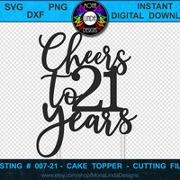 Cheers to 21 Years - Etsy