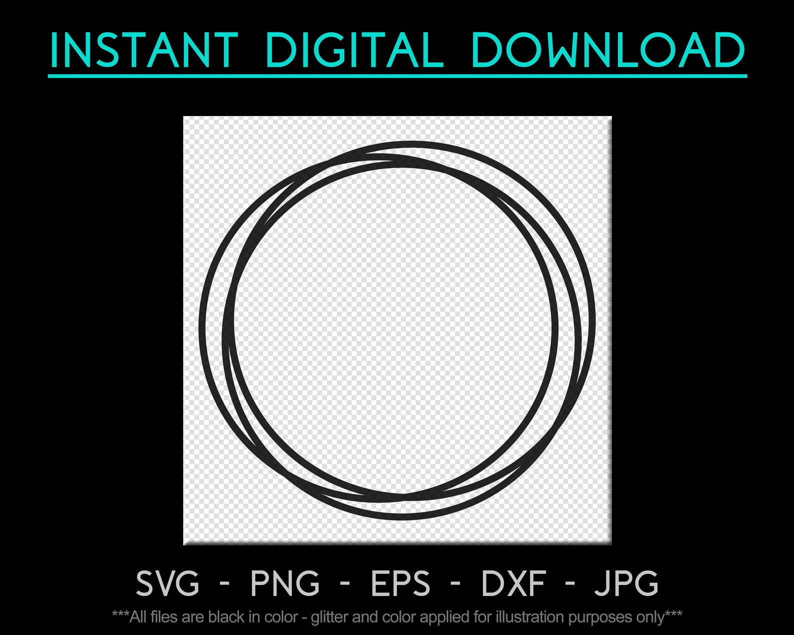 DIY Circle Monogram Border SVG Simple Wreath Svg Frame Svg | Etsy