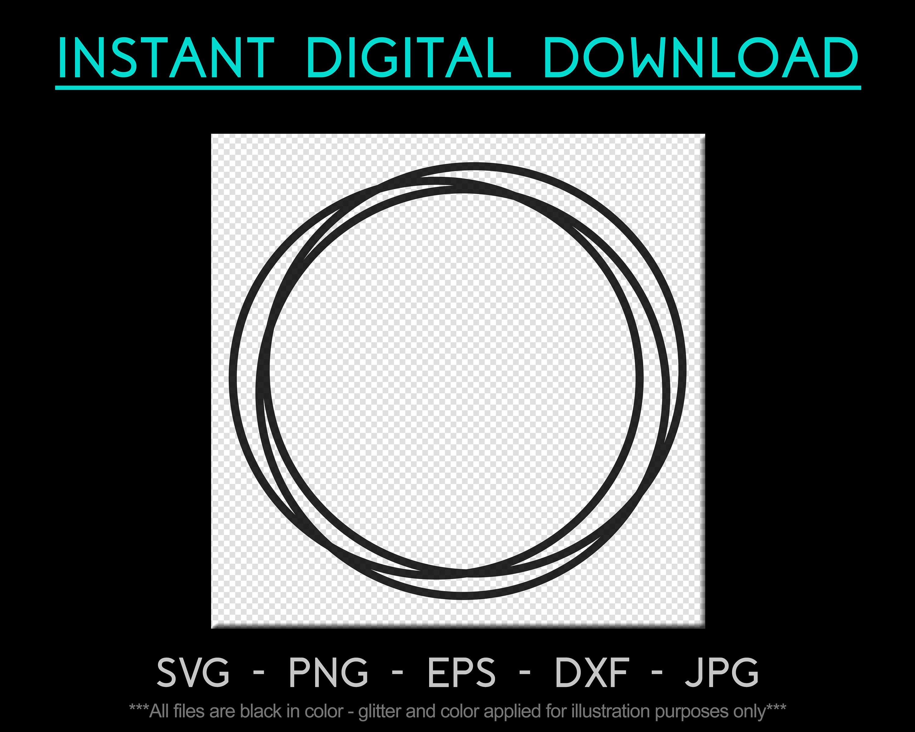 DIY Circle Monogram Border SVG Simple Wreath svg Frame svg | Etsy
