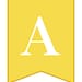 Printable PDF BANNER / Yellow and White Printable PDF Alphabet Letter ...