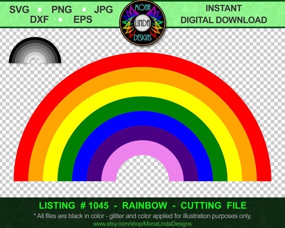 Rainbow SVG Rainbow Cut File Svg Jpg Png Eps Dxf - Etsy
