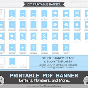 Baby Blue Printable PDF Banner,printable Alphabet Letter Banner ...