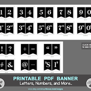 Printable PDF BANNER, Printable Alphabet Letter Banner, Printable ...