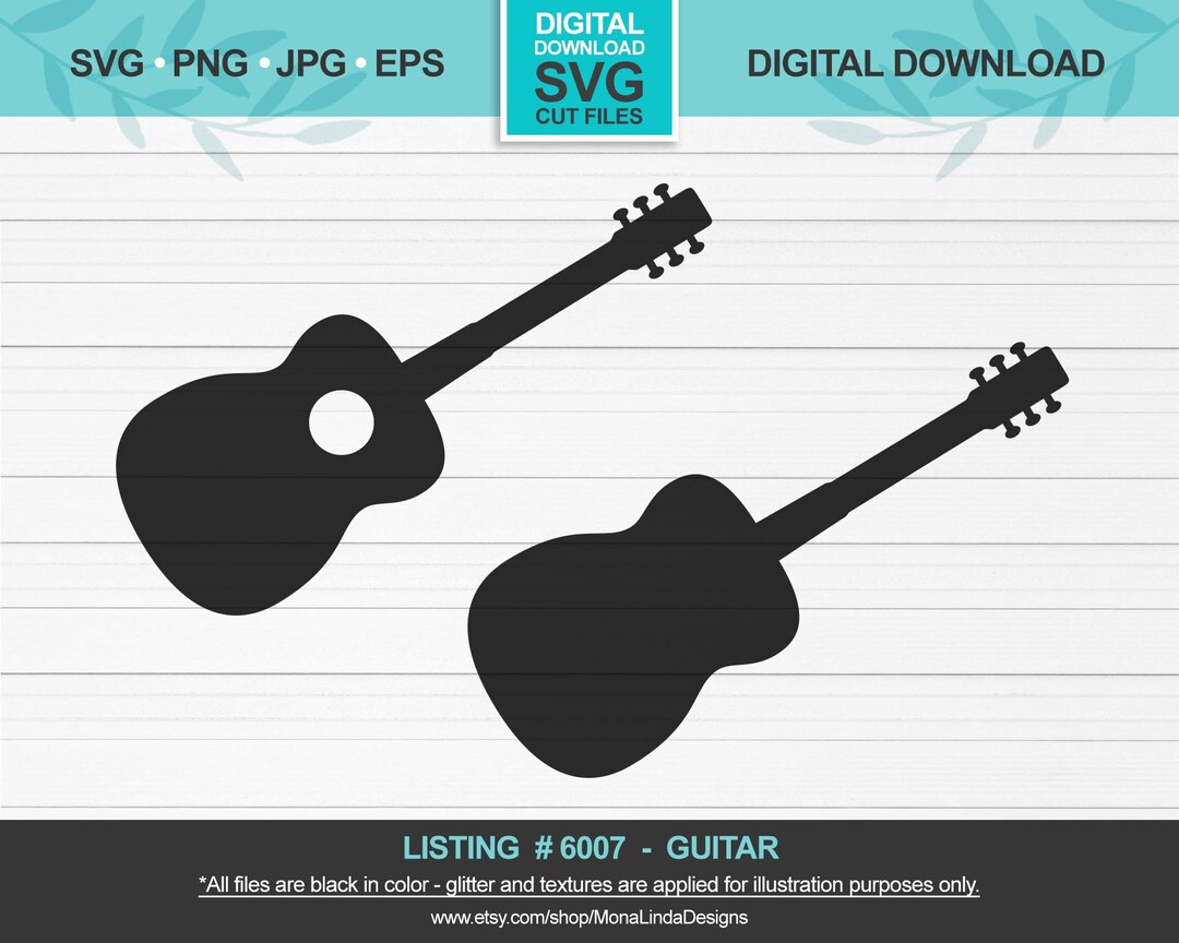 Guitar SVG, Cut File- Svg,jpg,png,eps,studio, Cricut, Silhouette ...