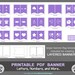 Purple Printable PDF Banner,printable Alphabet Letter Banner,printable ...
