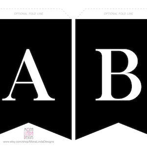 Printable PDF BANNER, Printable Alphabet Letter Banner, Printable ...