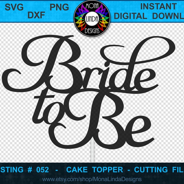 Bride to Be Cake Topper Svg - Etsy