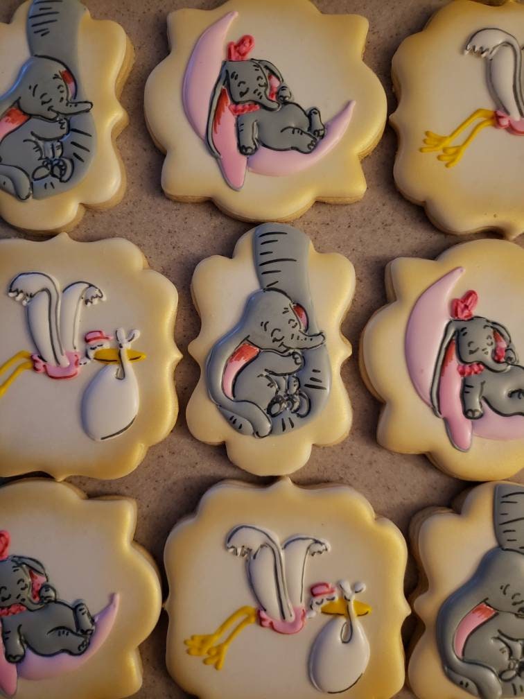 Baby Elephant Baby Shower Cookies | Etsy