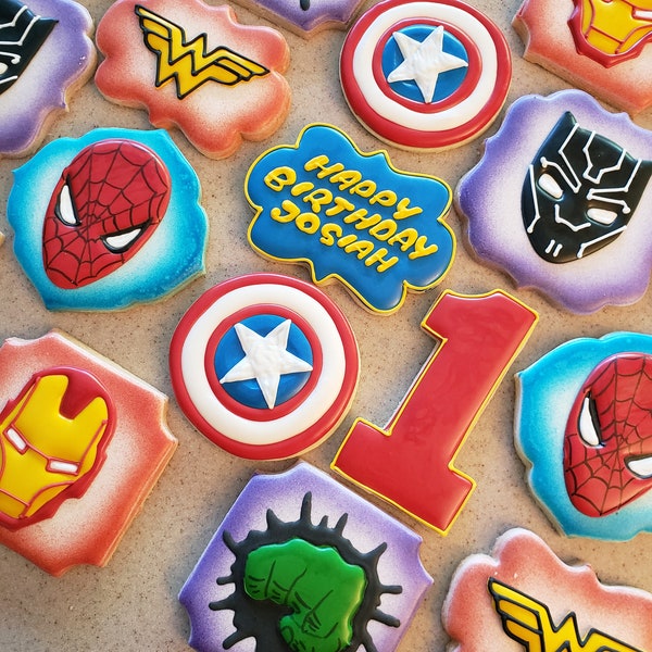 Superhero Cookies - Etsy
