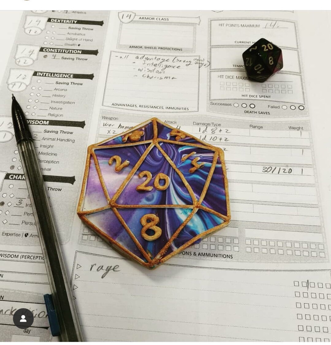 D20 Cookie - Etsy