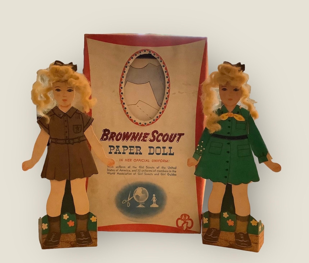 Vintage Brownie Scout Paper Doll Set - Etsy