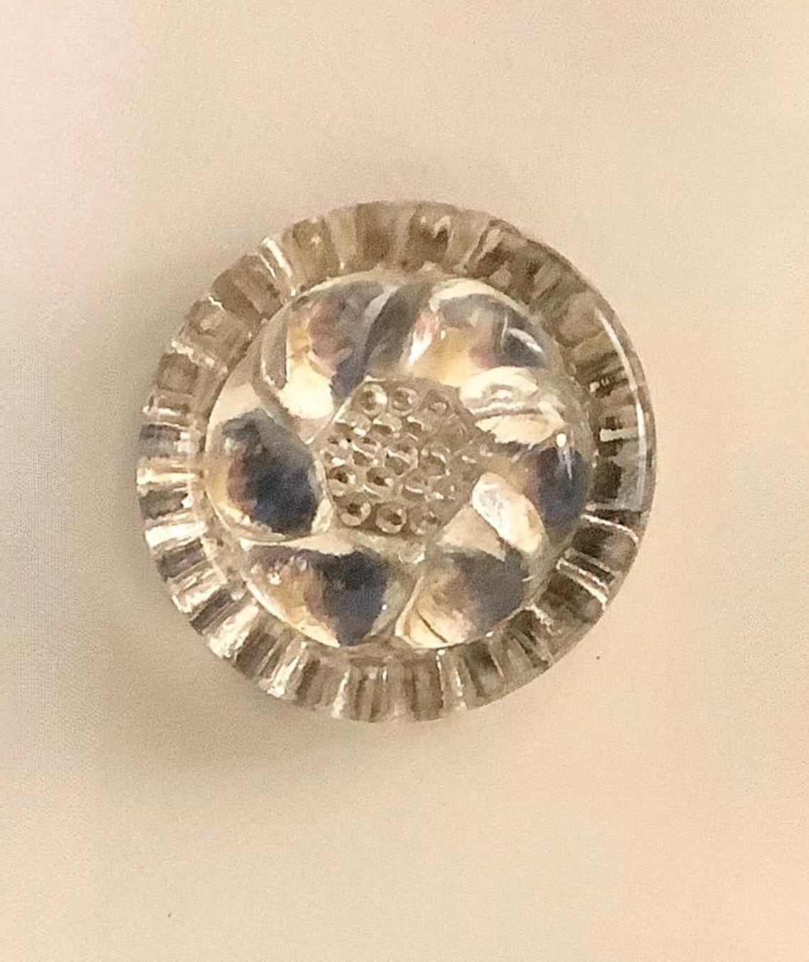 Vintage Set of Pressed Glass Buttons - Etsy