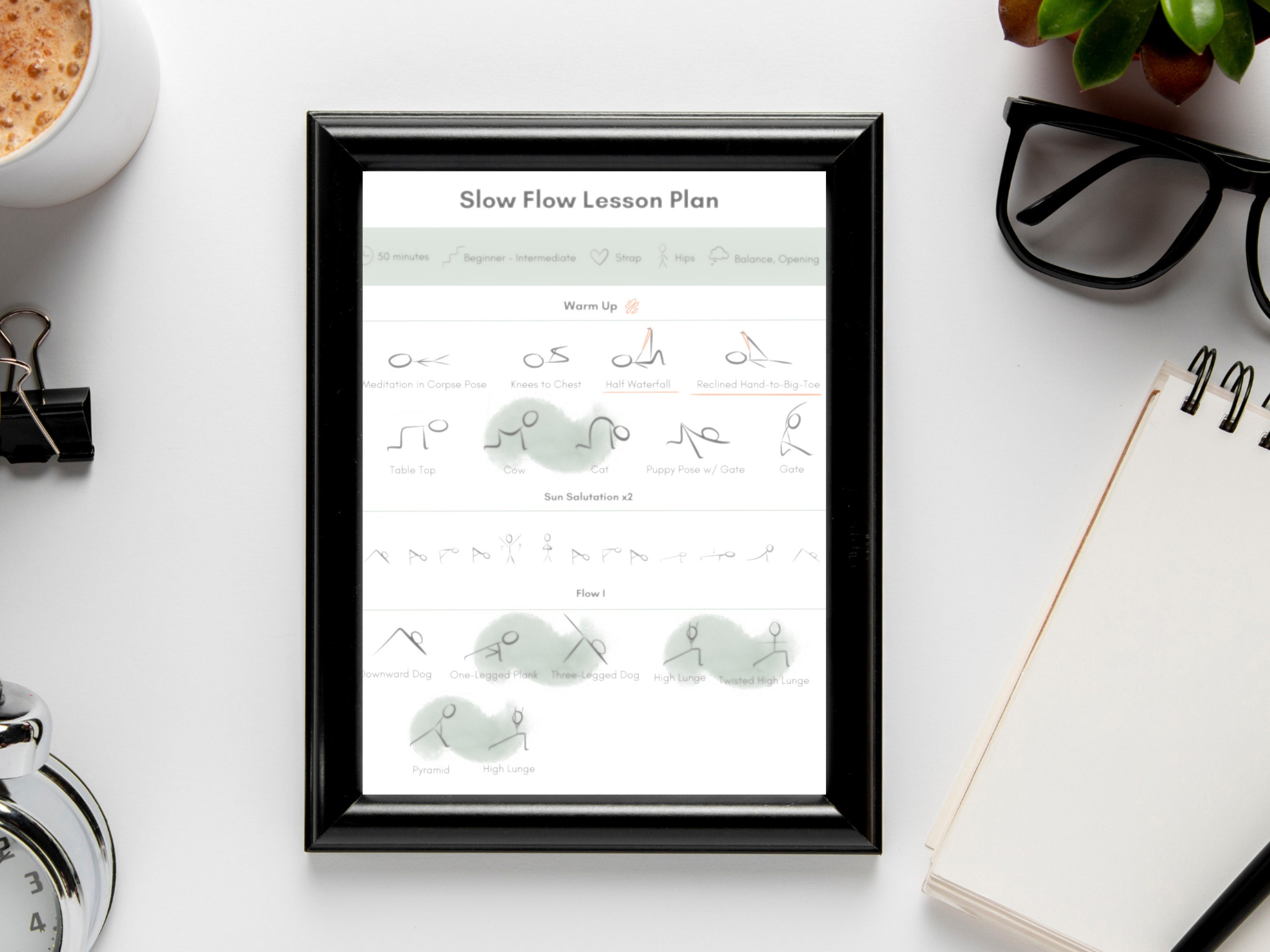Slow Flow Lesson Plan for Yoga Teachers Instant Download, Pre-sequenced ...