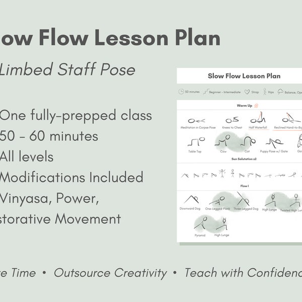 Yoga Flow Lesson Plan - Etsy