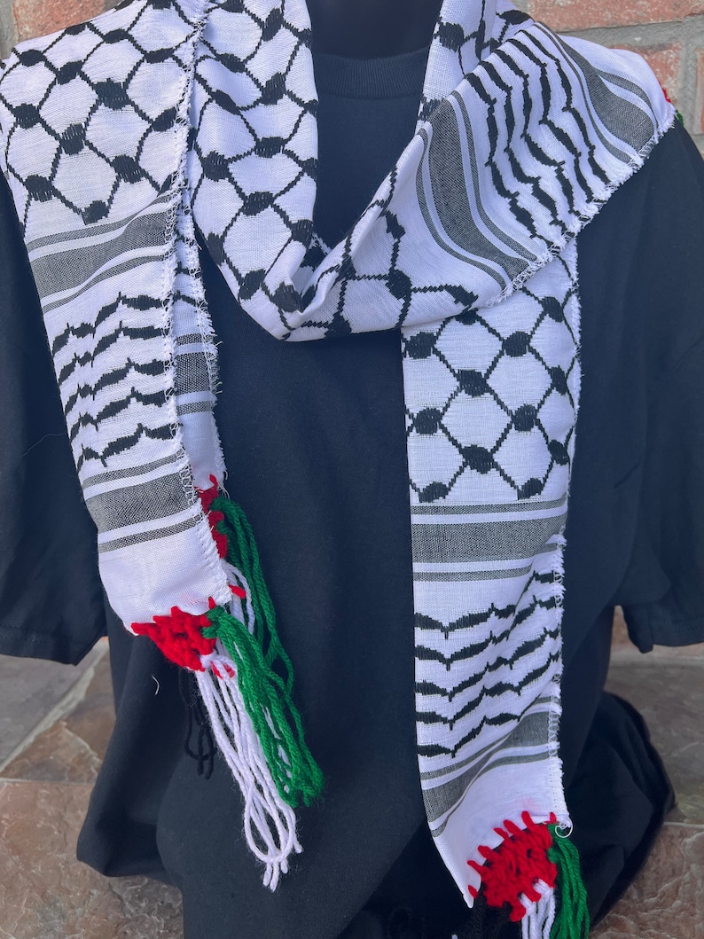 Kuffiyeh Scarf Hatta Scarf Kuffiyah With Palestinian Flag - Etsy