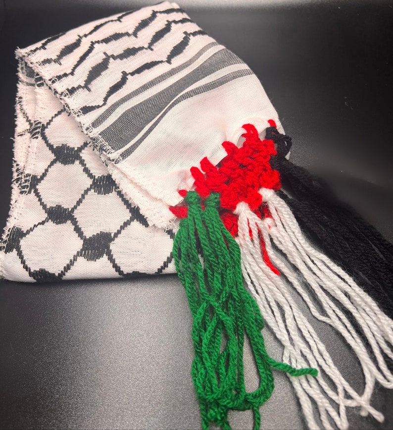 Kuffiyeh Scarf Hatta Scarf Kuffiyah With Palestinian Flag - Etsy
