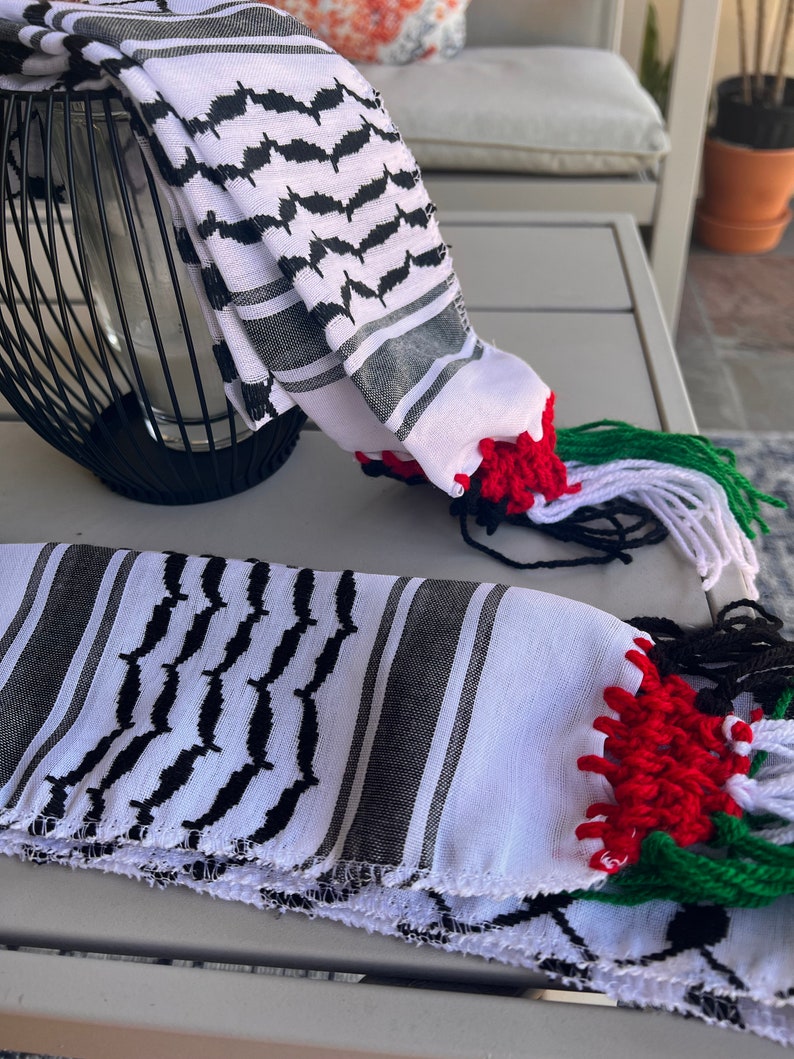 Kuffiyeh Scarf Hatta Scarf Kuffiyah With Palestinian Flag - Etsy