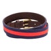 Leather Handstitched Needlepoint Navy Stripe Mens Belt - Etsy