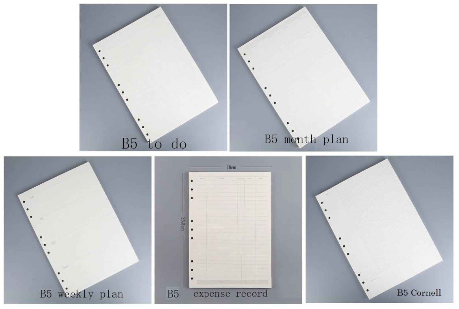 Daily Planner Inserts / B5 Organizer Refills / A4 Planner Inserts ...