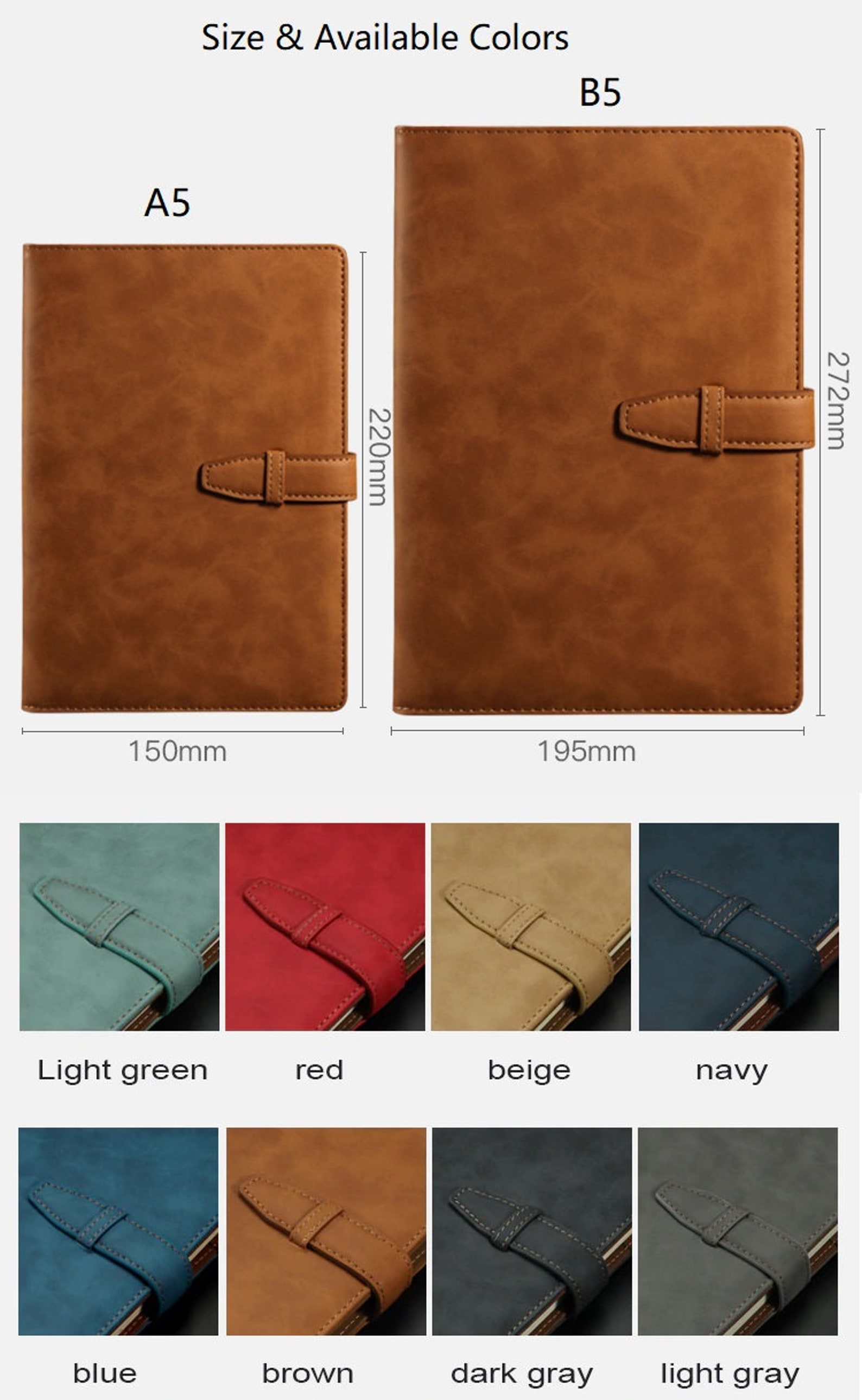 B5 / A5 Notebook Planner With Inserts Vintage Faux Leather - Etsy