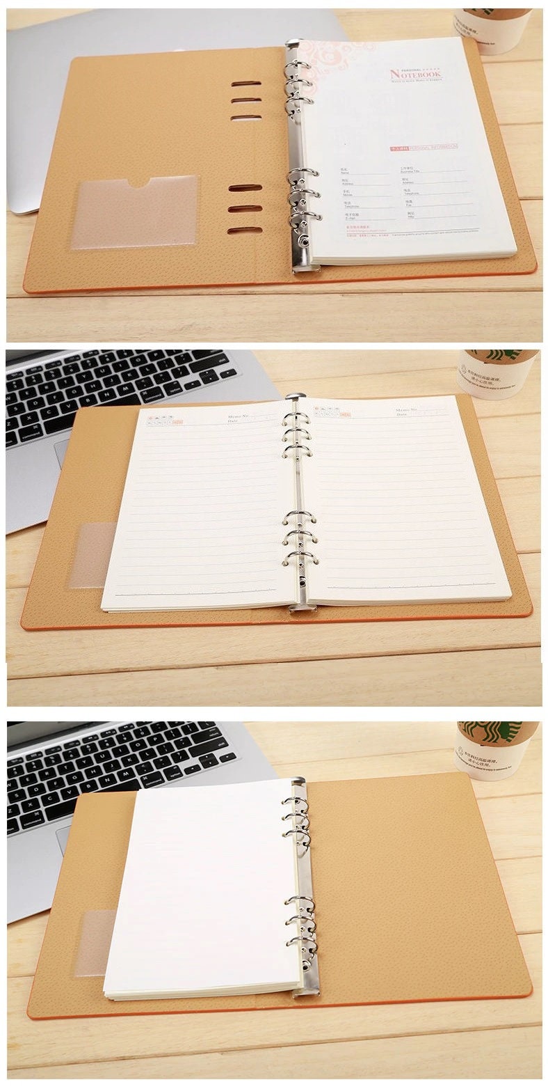 A4 / B5 / A5 / A6 Notebook Planner Diary with inserts PU | Etsy