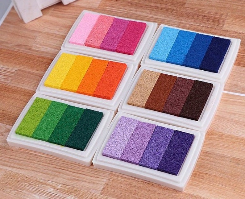 Color Tone Ink Pad / Multi Color Inkpad / Rainbow Stamp Ink - Etsy