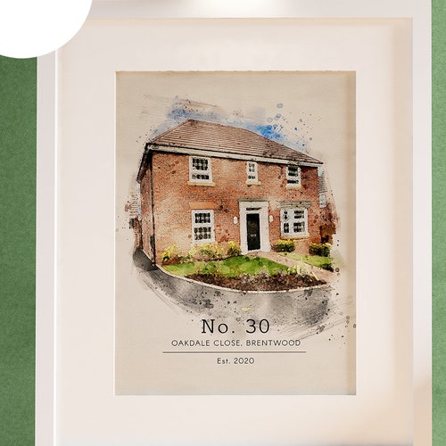 Custom Home Portrait Housewarming Gift First Home Gift Drawing - Etsy