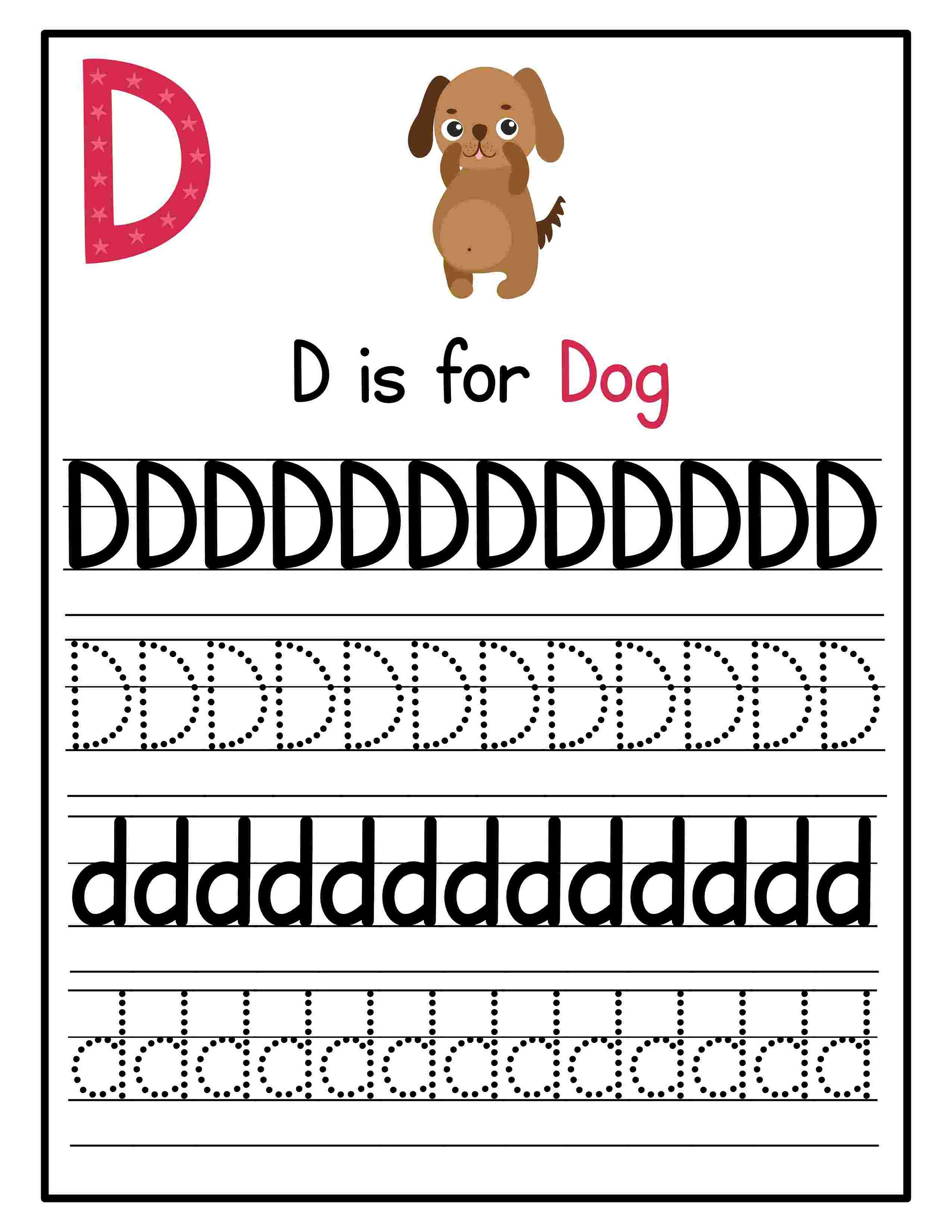 Animal Alphabet Handwriting Practice Printable - Etsy