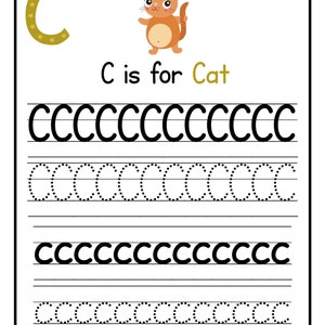 Animal Alphabet Handwriting Practice - Printable - Etsy