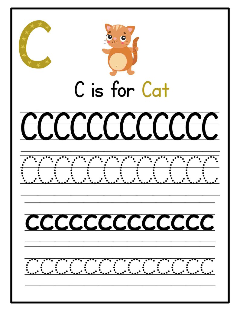 Animal Alphabet Handwriting Practice - Etsy