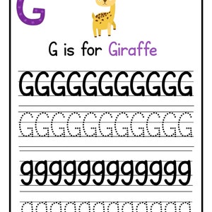 Animal Alphabet Handwriting Practice Printable - Etsy