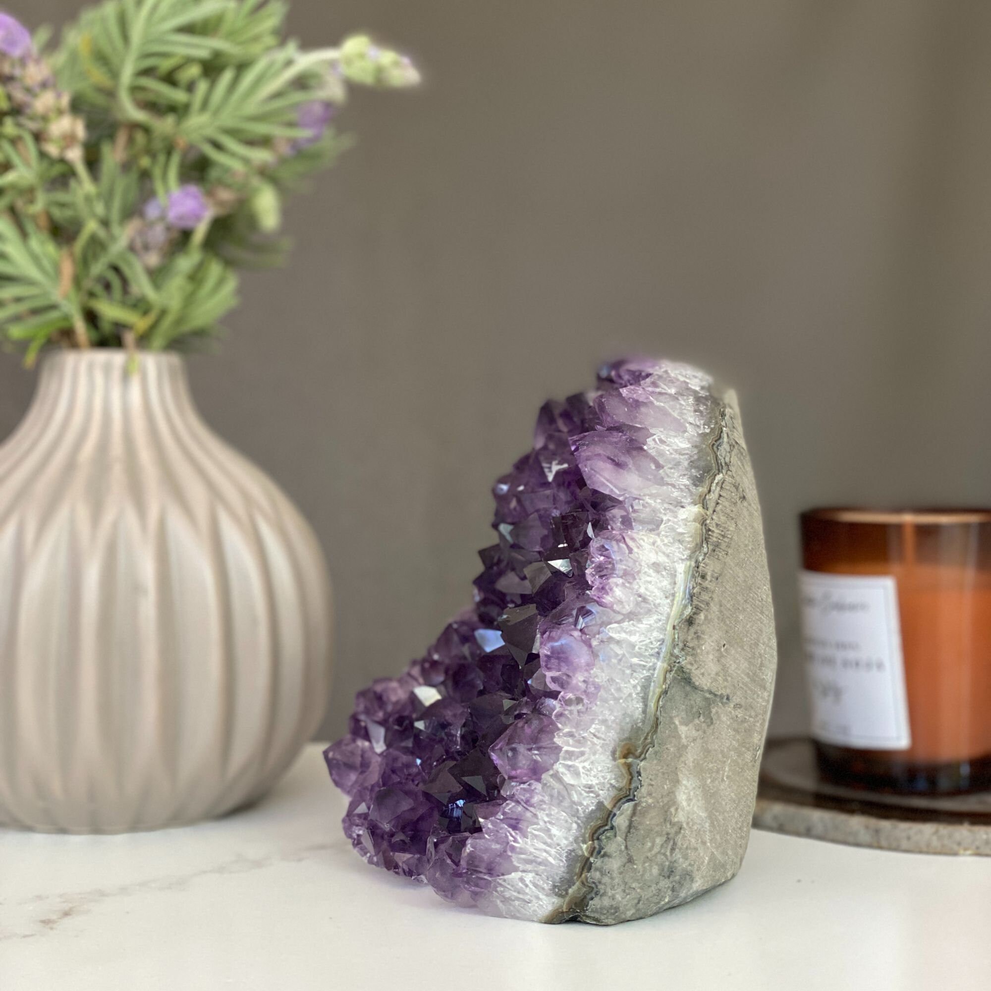 Amethyst Geode Unique Raw Crystal Cluster - Etsy