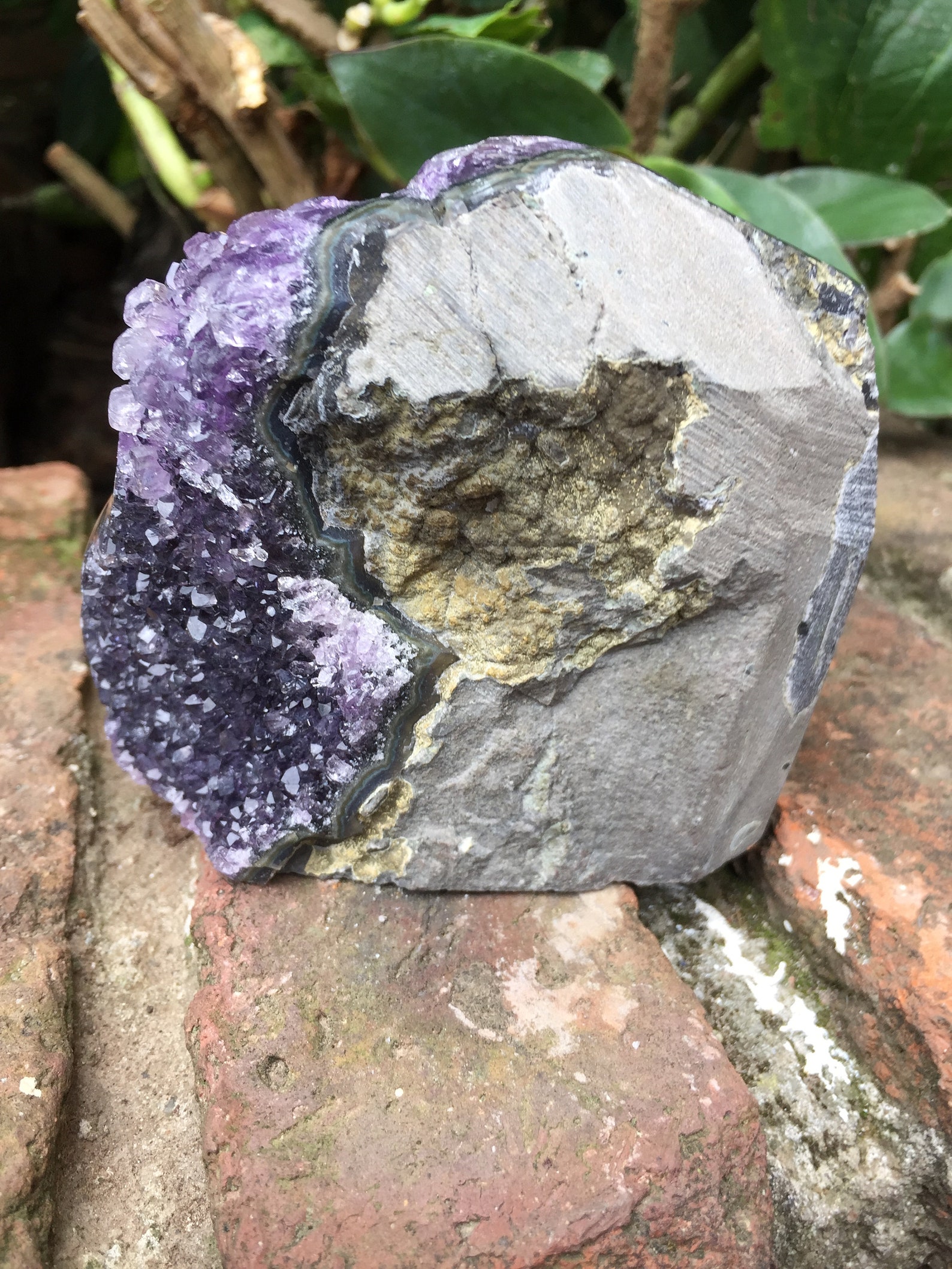 Amethyst raw stone Unique raw geode large crystal cluster | Etsy