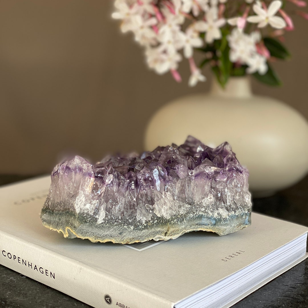 Amethyst and Agate Cluster for Home Decor, Coffee Table Decoration - Etsy