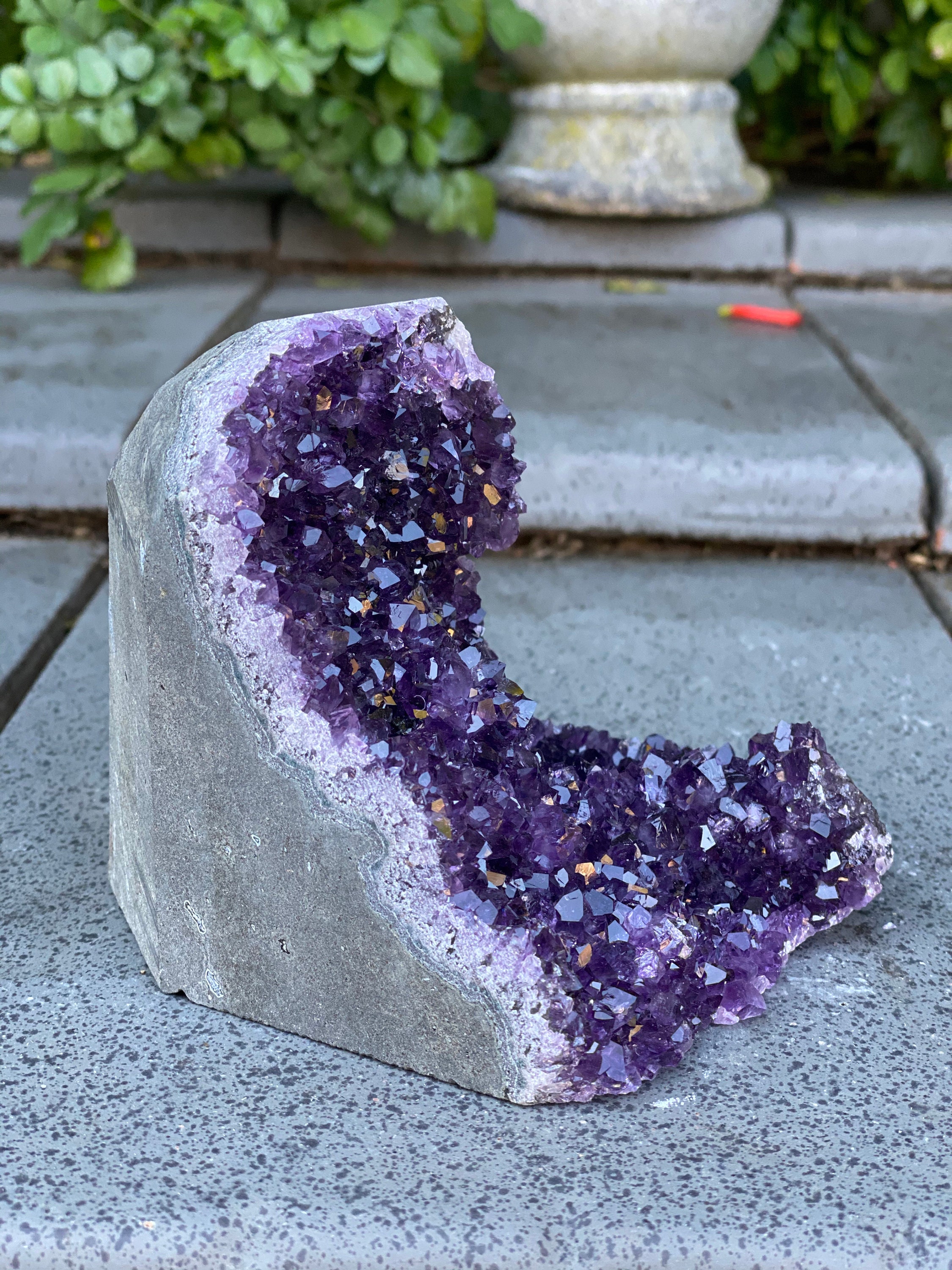 Large Amethyst geode Unique raw dark huge crystal cluster | Etsy