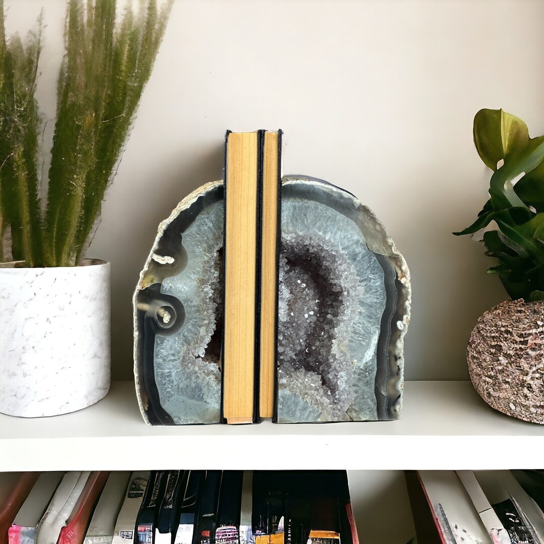 Amethyst Crystal Bookends, Supersized Amethyst Bookends, Premium ...
