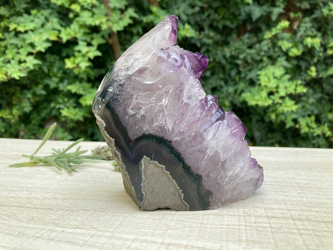 Deep Purple Amethyst cathedral geode Unique raw crystal | Etsy