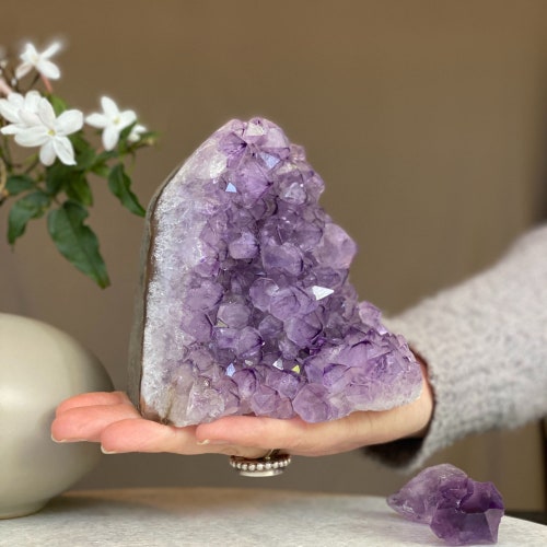 Large Amethyst Geode 2 Lb. Unique Crystal Cluster With - Etsy