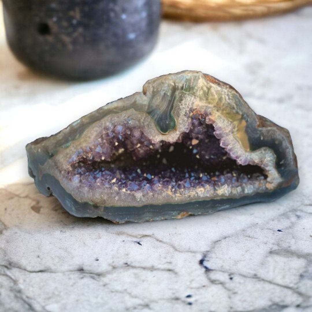 Extra Large Geode Cave, 12 Lb Natural Amethyst Crystal, Home Decor ...