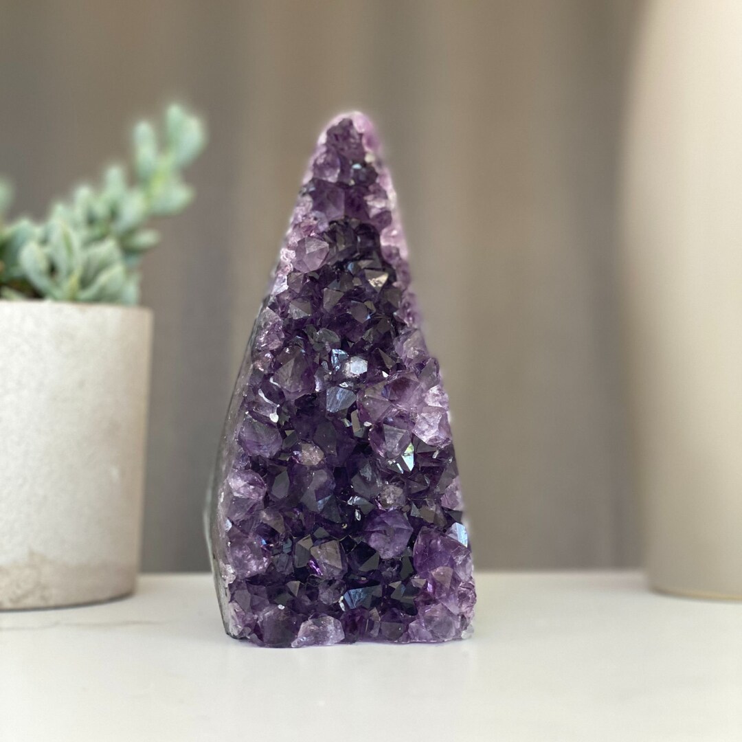 Amethyst Geode Unique Raw Crystal Cluster - Etsy