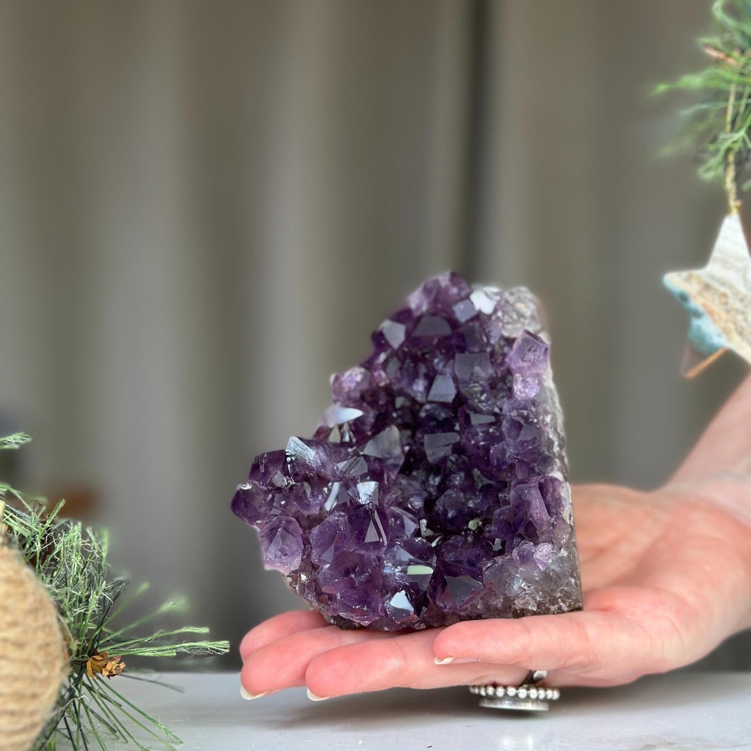 Amethyst Geode Unique Raw Crystal Cluster - Etsy